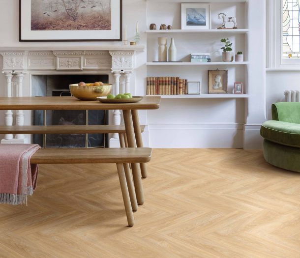 Brede visgraat pvc-vloeren - De Woonspecialist